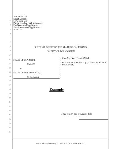 36 Free Pleading Paper Templates [Word, PDF] ᐅ TemplateLab