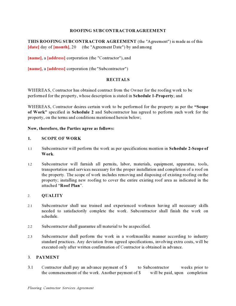 29 Professional Roofing Contract Templates (FREE) ᐅ TemplateLab