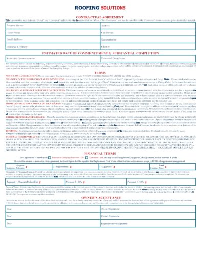 29 Professional Roofing Contract Templates (FREE) ᐅ TemplateLab