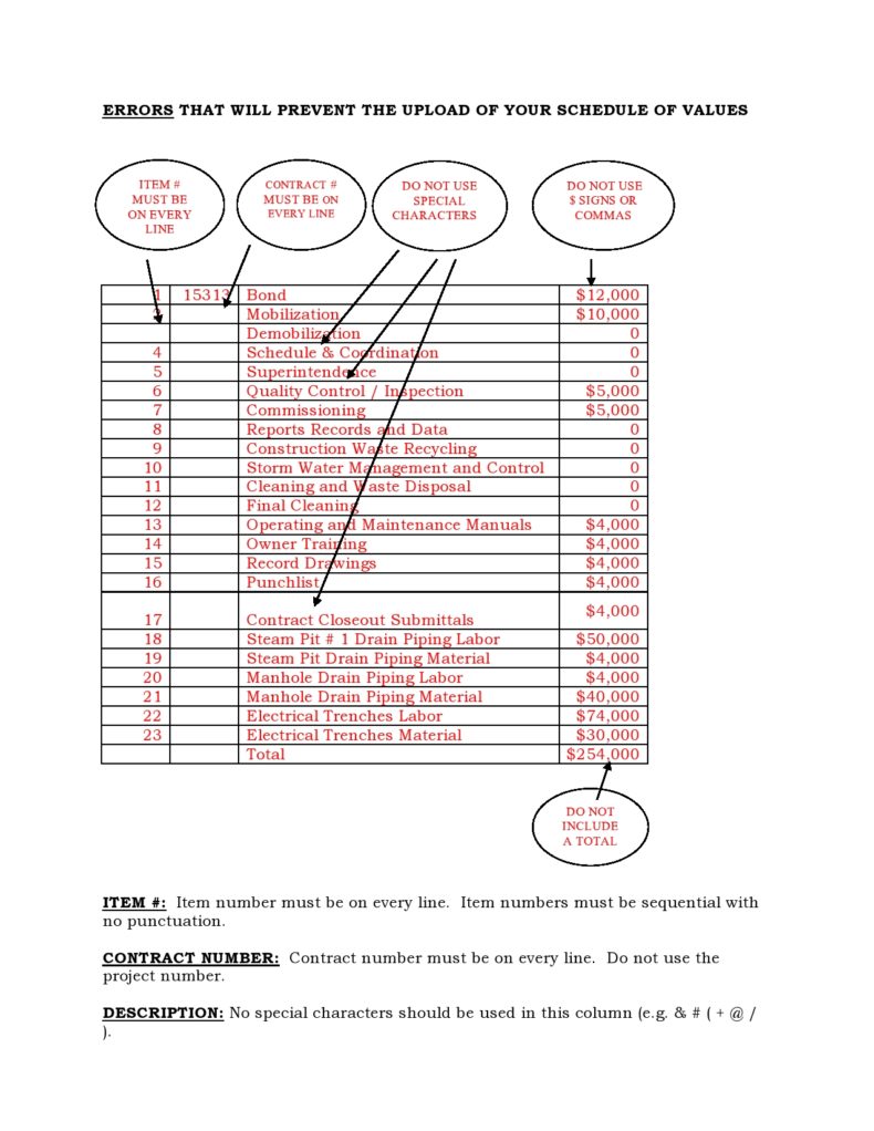 40 Blank Schedule of Values Templates (Excel / Word)