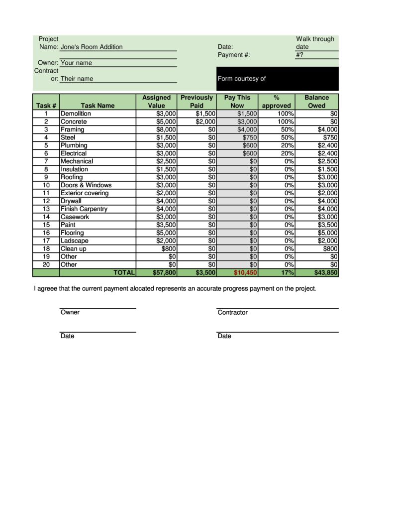 40 Blank Schedule of Values Templates (Excel / Word)