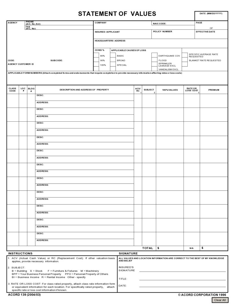 40 Blank Schedule of Values Templates (Excel / Word)