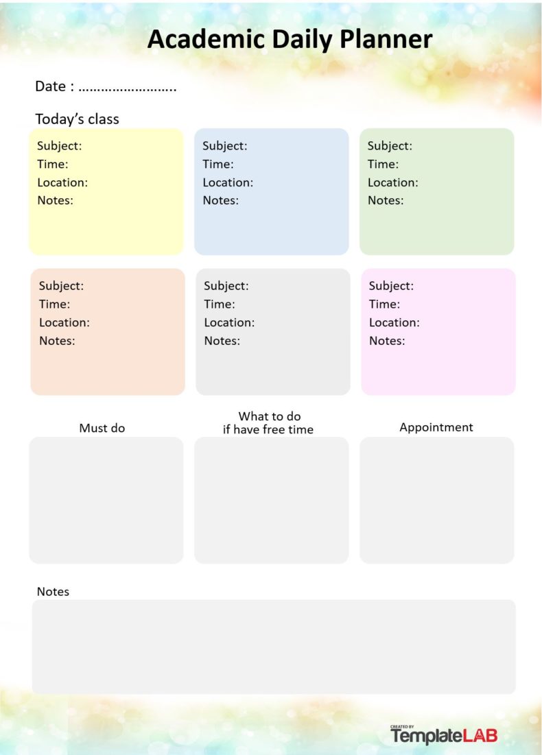 25 Printable Daily Planner Templates (FREE in Word/Excel/PDF)