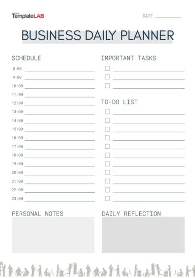 25 Printable Daily Planner Templates (FREE in Word/Excel/PDF)