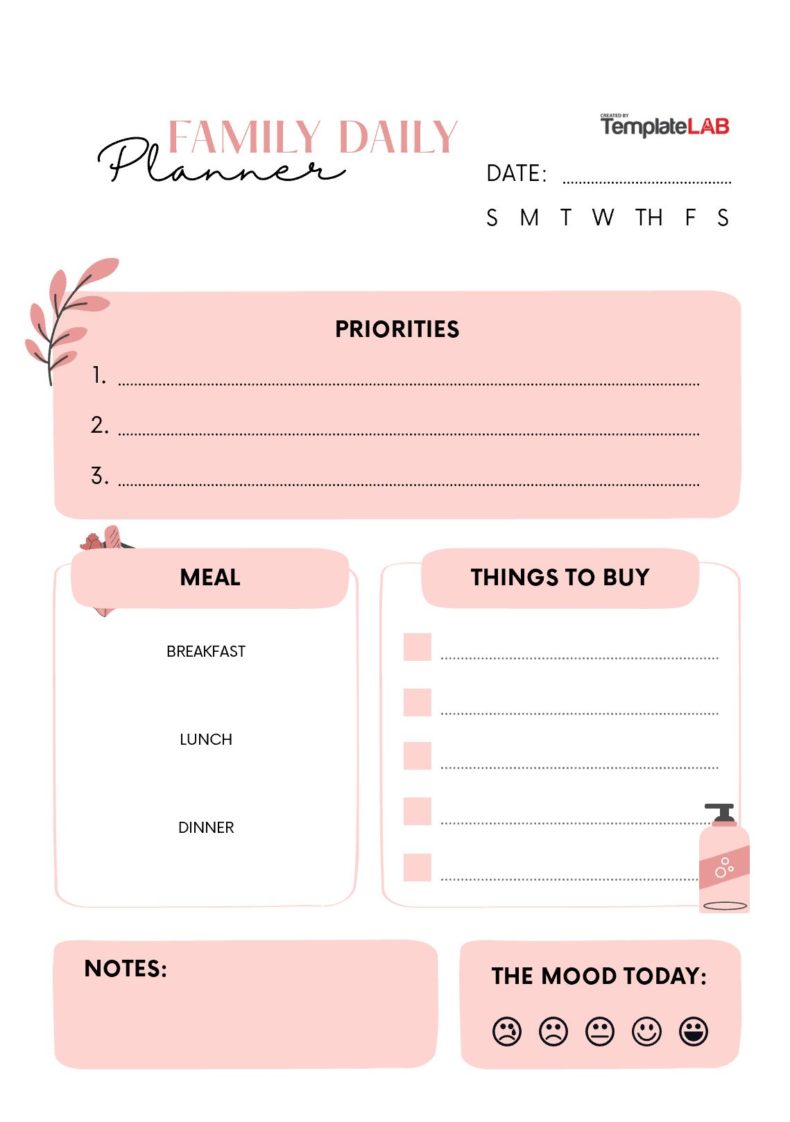 25 Printable Daily Planner Templates (FREE in Word/Excel/PDF)