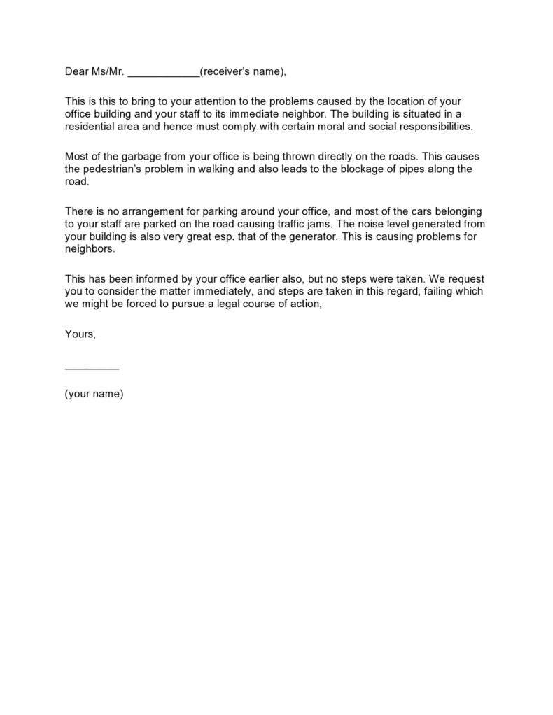 40 Formal Complaint Letter Templates (Word) ᐅ TemplateLab