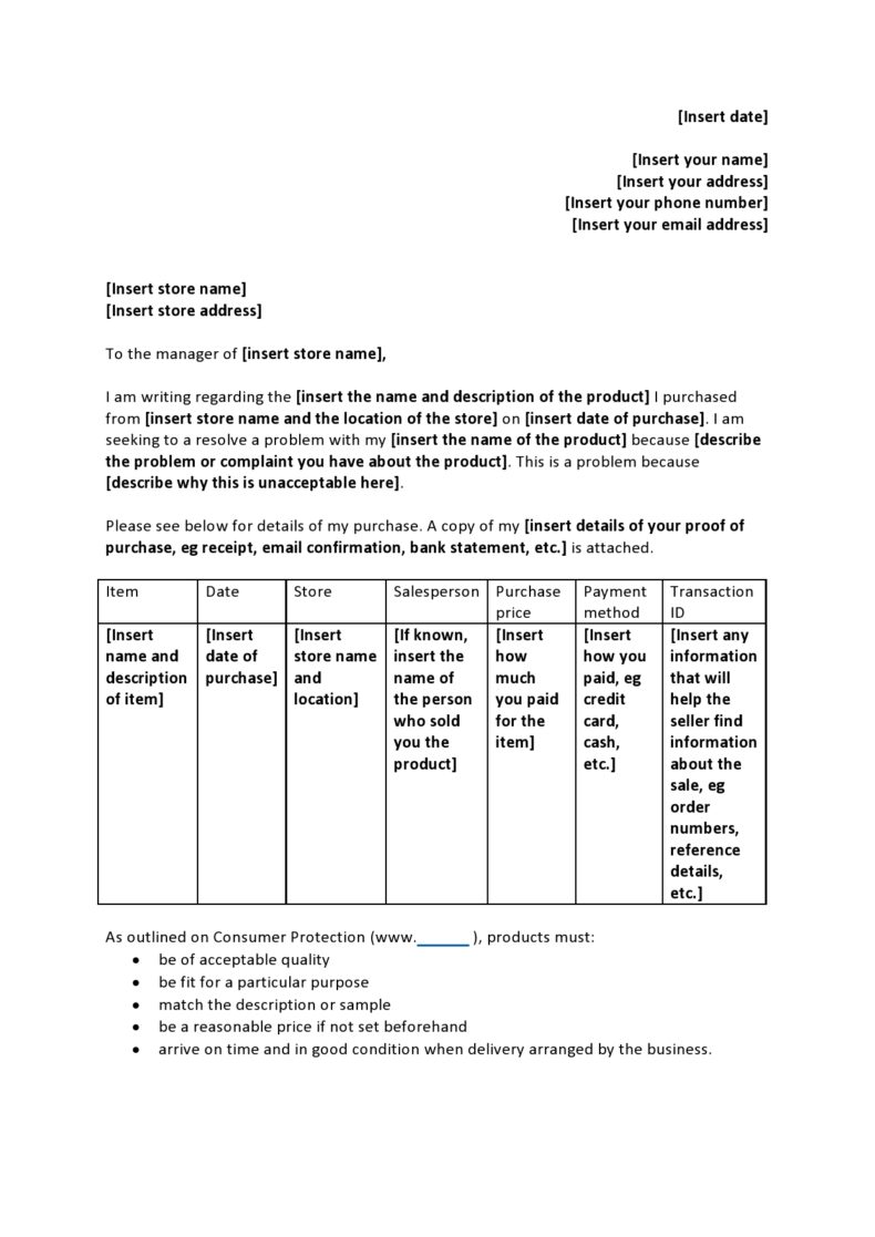 40 Formal Complaint Letter Templates (Word) ᐅ TemplateLab