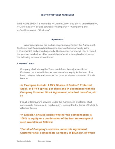 39 Professional Investment Contract Templates [Free] ᐅ TemplateLab