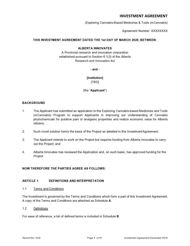 39 Professional Investment Contract Templates [Free] ᐅ TemplateLab