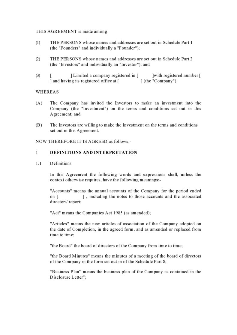 39 Professional Investment Contract Templates [Free] ᐅ TemplateLab