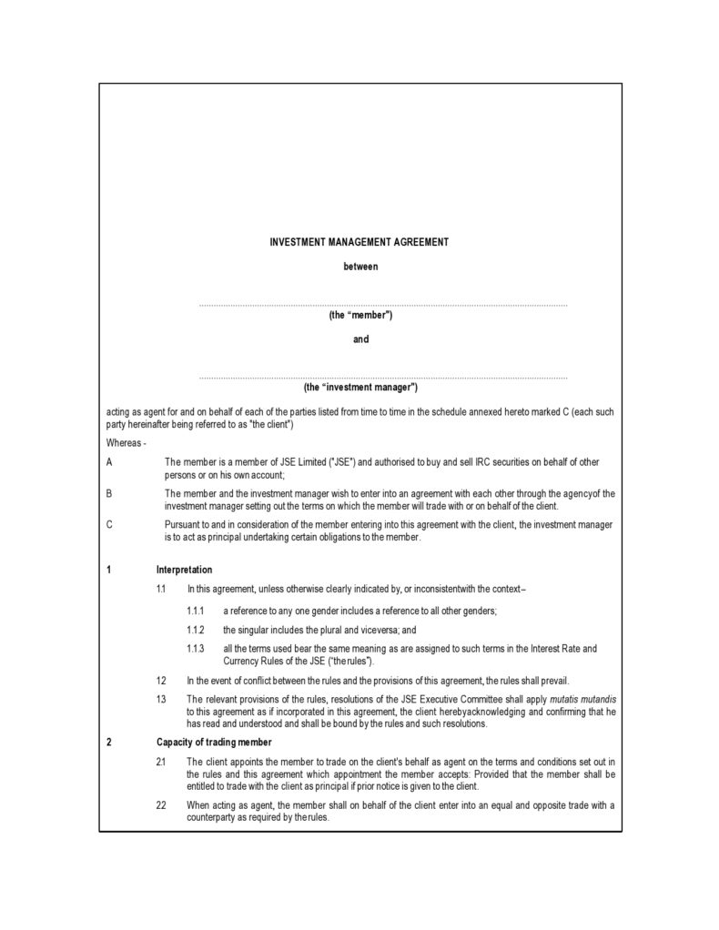 39 Professional Investment Contract Templates [Free] ᐅ TemplateLab