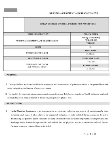 39 Printable Nursing Assessment Forms (+Examples)