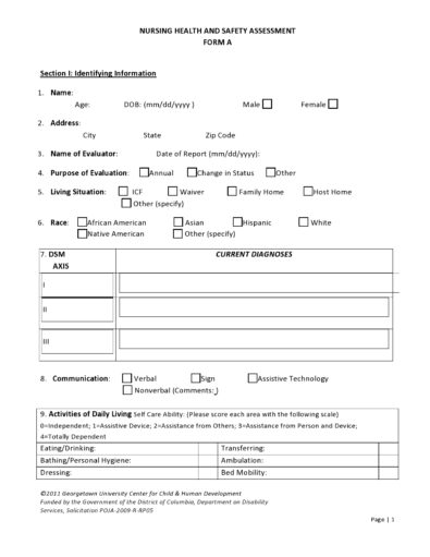 39 Printable Nursing Assessment Forms (+Examples)