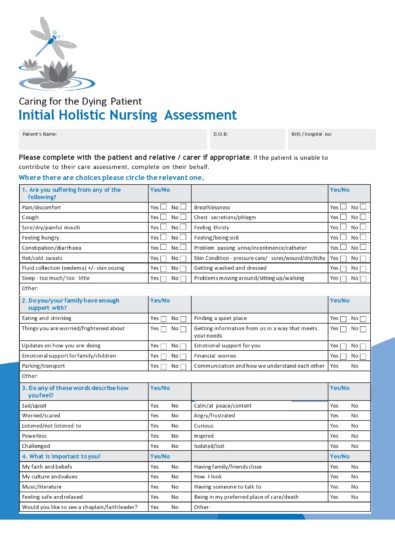 39 Printable Nursing Assessment Forms (+Examples)