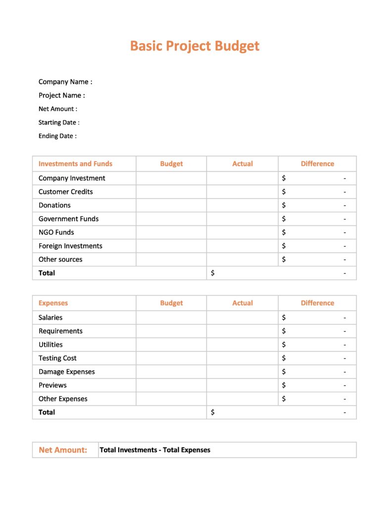41 Useful Project Budget Templates (Excel / Word) ᐅ TemplateLab