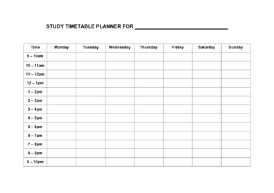 42 Useful Study Plan Templates (Word / Excel) ᐅ TemplateLab
