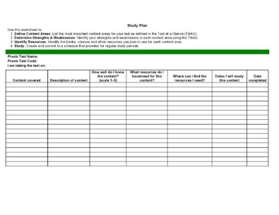 42 Useful Study Plan Templates (Word / Excel) ᐅ TemplateLab