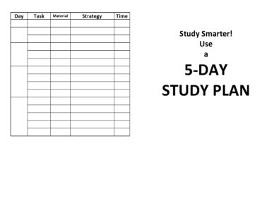 42 Useful Study Plan Templates (Word / Excel) ᐅ TemplateLab