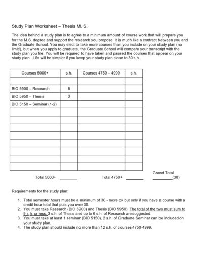 42 Useful Study Plan Templates (Word / Excel) ᐅ TemplateLab