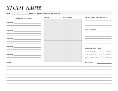 42 Useful Study Plan Templates (Word / Excel) ᐅ TemplateLab