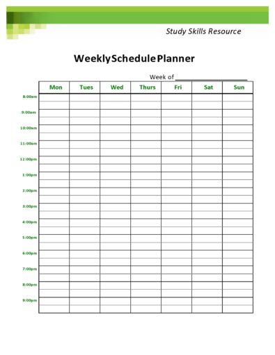 42 Useful Study Plan Templates (Word / Excel) ᐅ TemplateLab