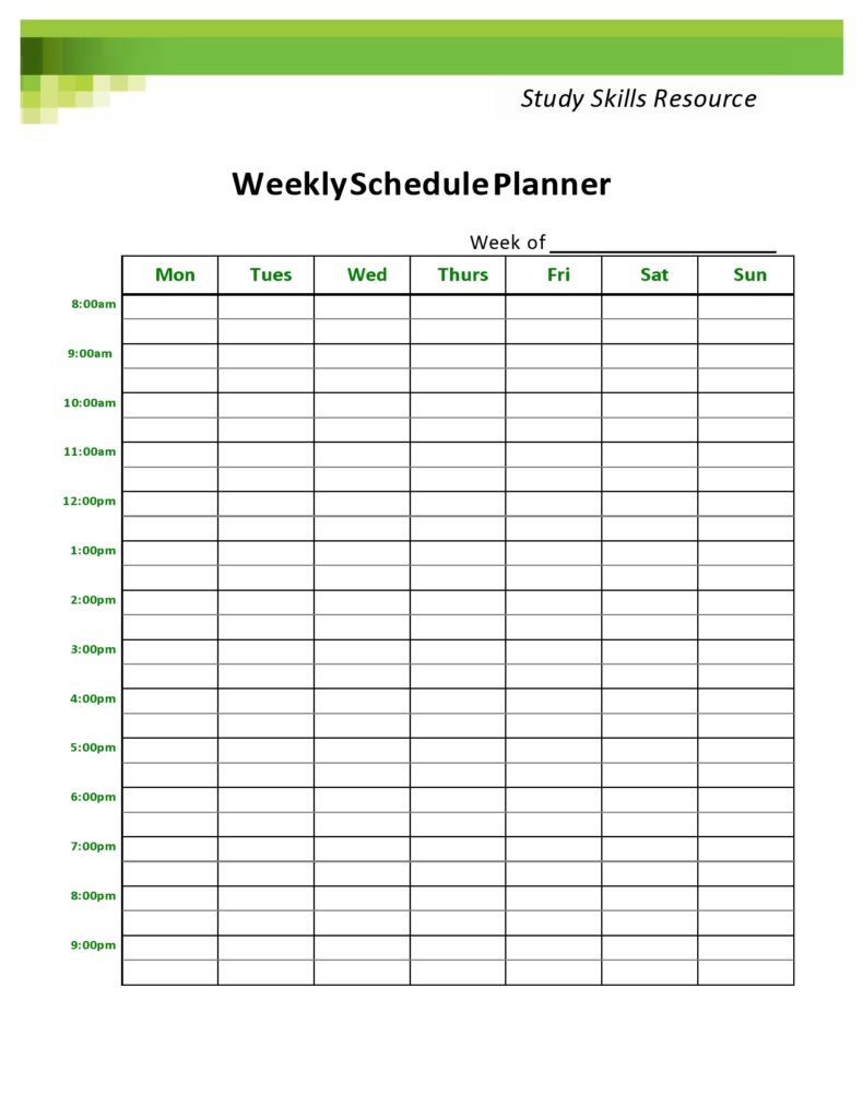 42 Useful Study Plan Templates (Word / Excel) ᐅ TemplateLab