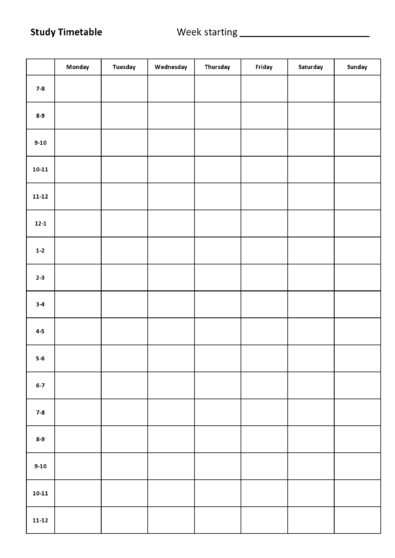 42 Useful Study Plan Templates (Word / Excel) ᐅ TemplateLab