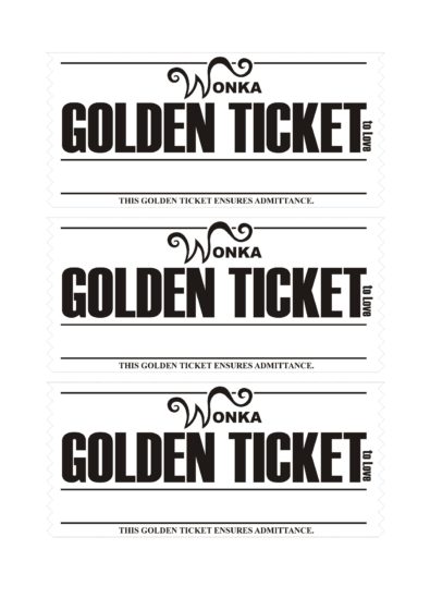 13 Editable Golden Ticket Templates (Free Downloads)