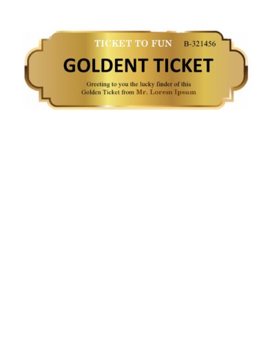 13 Editable Golden Ticket Templates (Free Downloads)