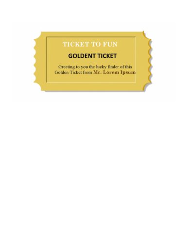 13 Editable Golden Ticket Templates (Free Downloads)