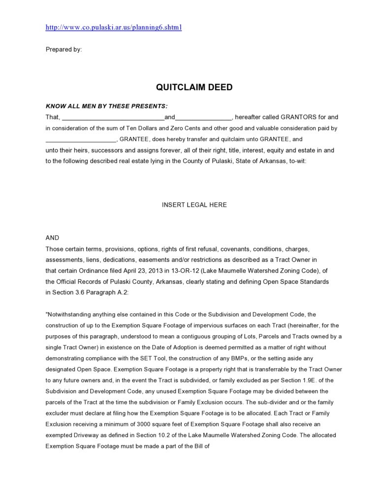 41 Free Quitclaim Deed Forms & Templates ᐅ TemplateLab