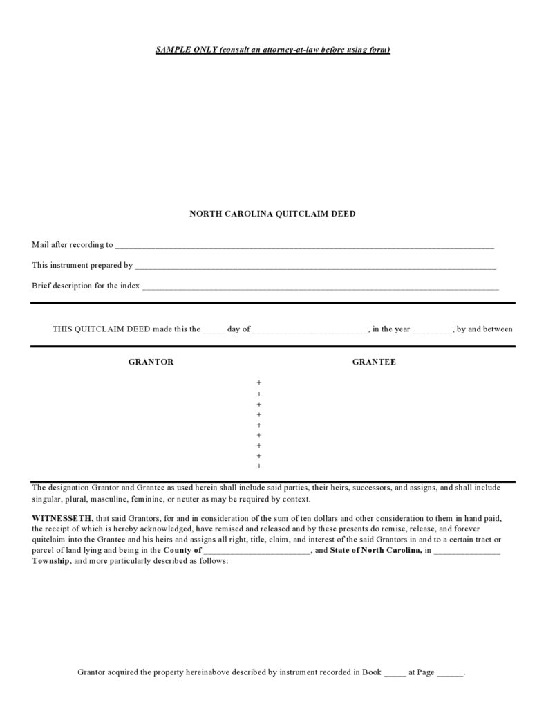 41 Free Quitclaim Deed Forms & Templates ᐅ TemplateLab