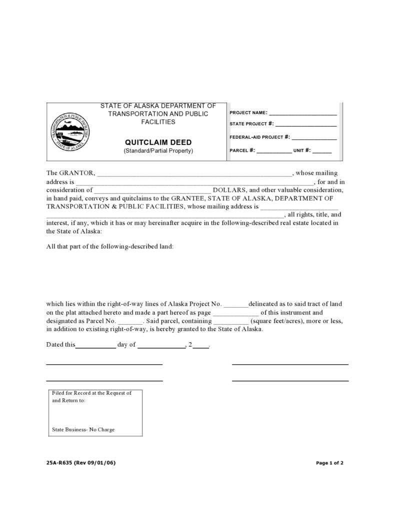 41 Free Quitclaim Deed Forms & Templates ᐅ TemplateLab