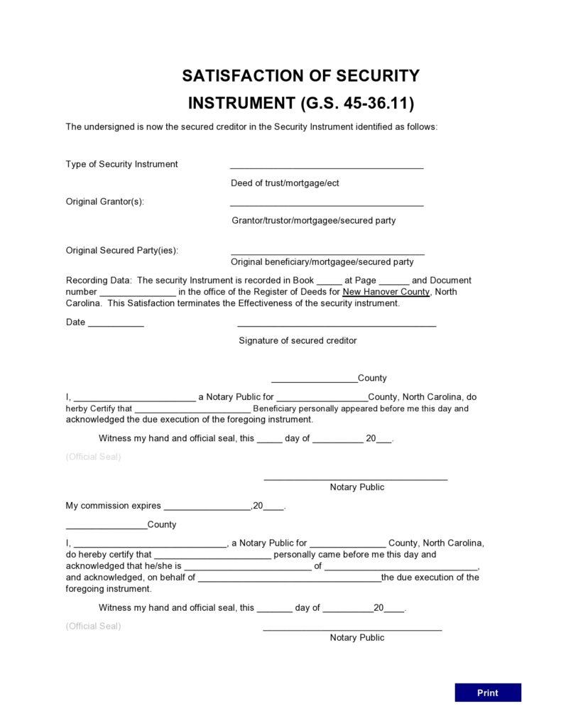 39 Free Satisfactions Of Mortgage Forms (& Letters)