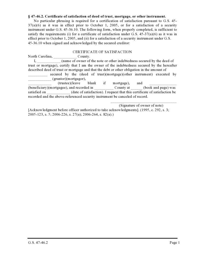 39 Free Satisfactions Of Mortgage Forms (& Letters)