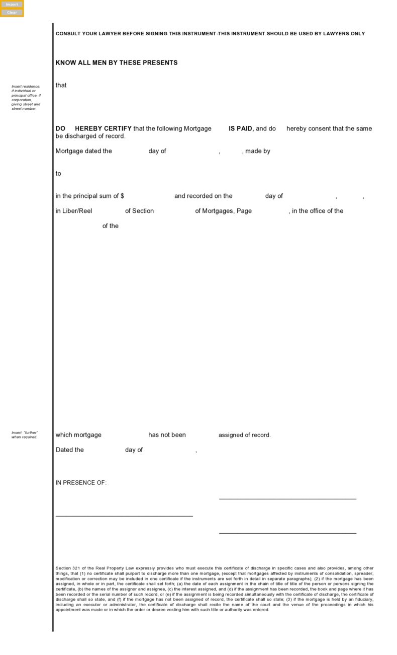 39 Free Satisfactions Of Mortgage Forms (& Letters)