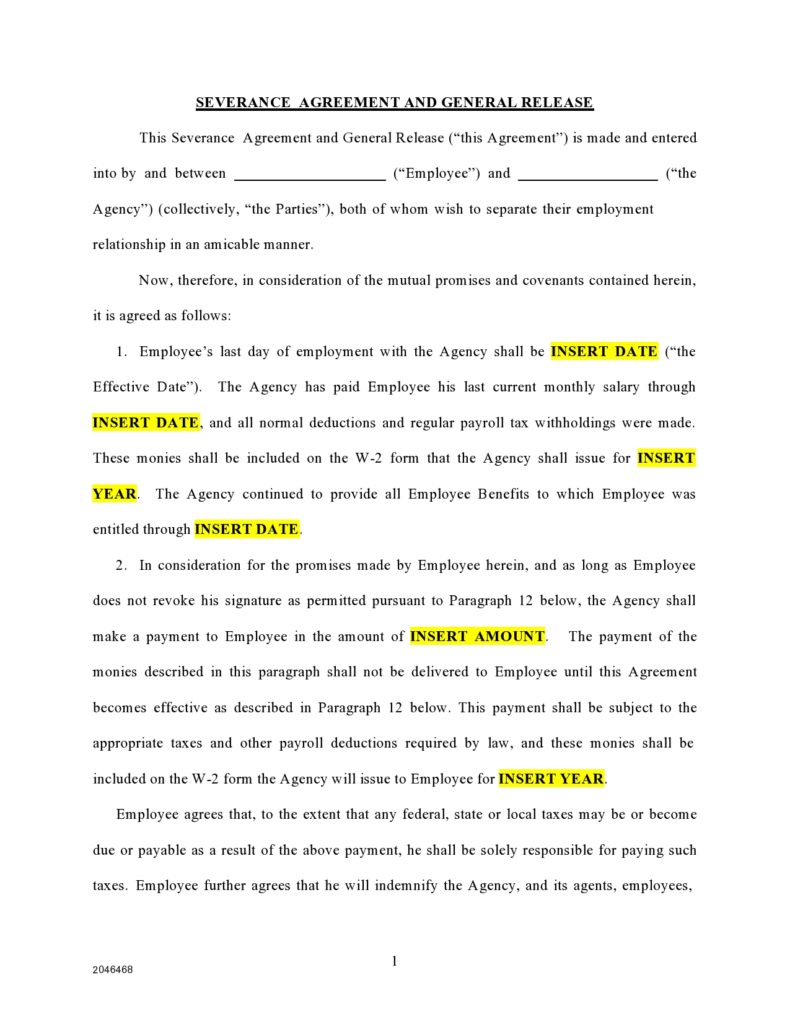 39 Best Severance Agreement Templates (+Examples)
