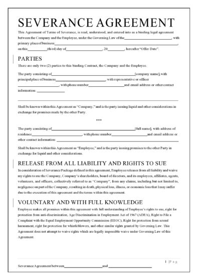 39 Best Severance Agreement Templates (+Examples)