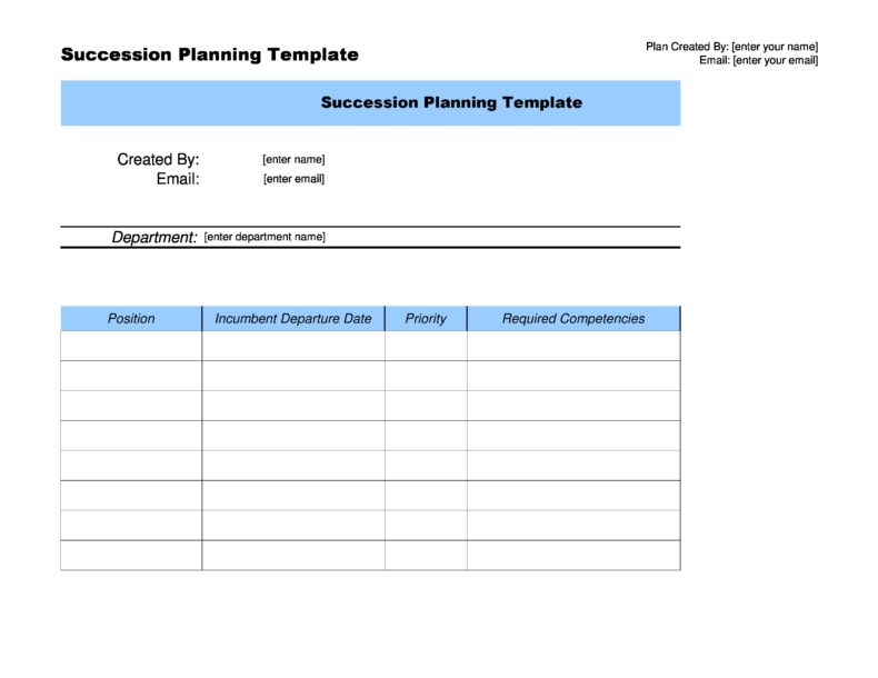 37 Effective Succession Planning Templates (Excel, Word, PDF)