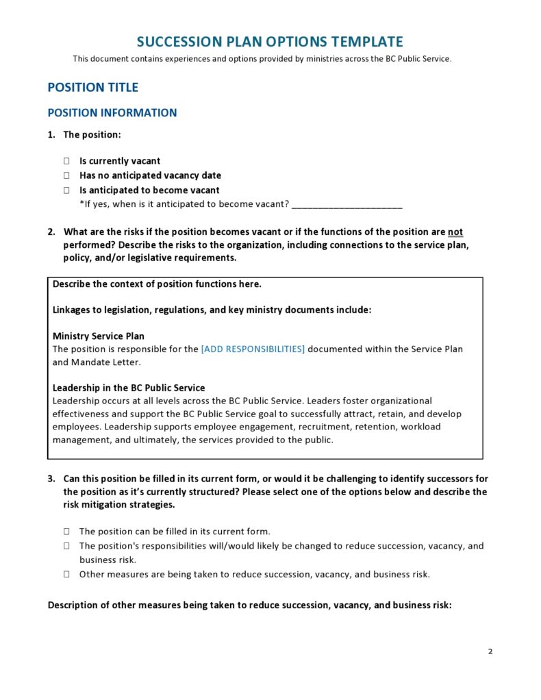 37 Effective Succession Planning Templates (Excel, Word, PDF)
