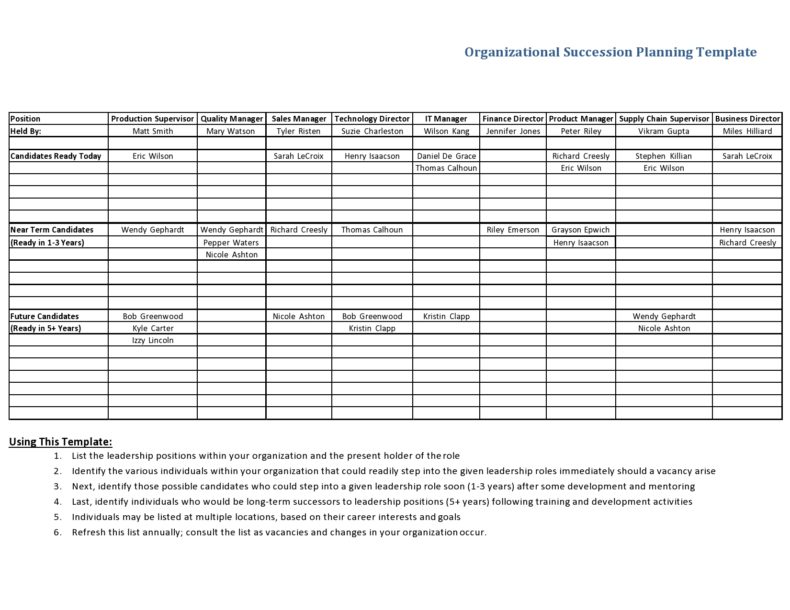 37 Effective Succession Planning Templates (Excel, Word, PDF)