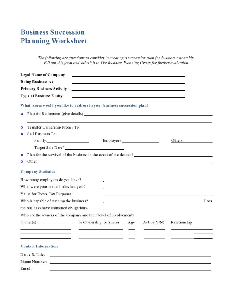 37 Effective Succession Planning Templates (Excel, Word, PDF)