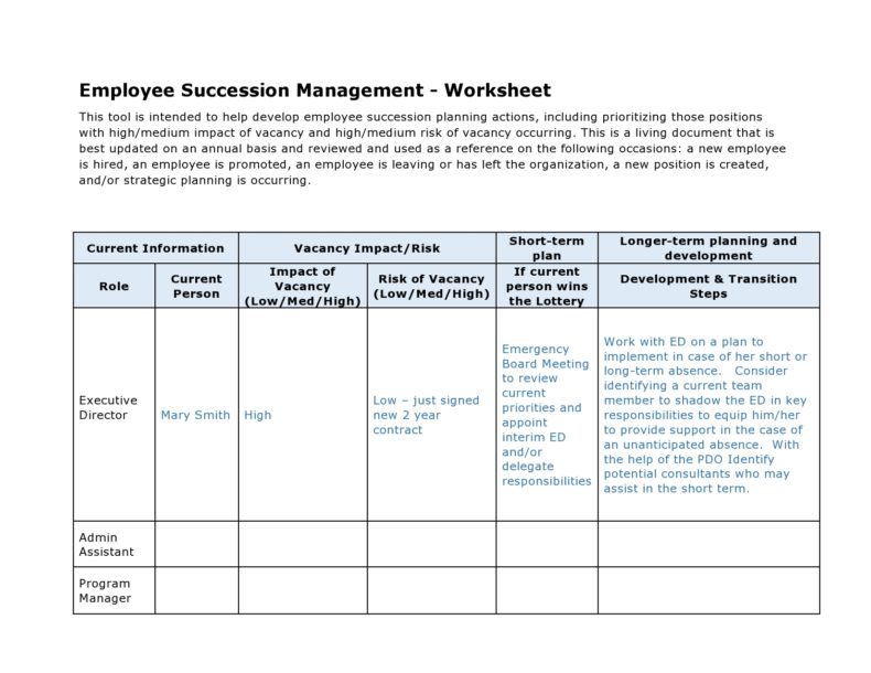 37 Effective Succession Planning Templates (Excel, Word, PDF)