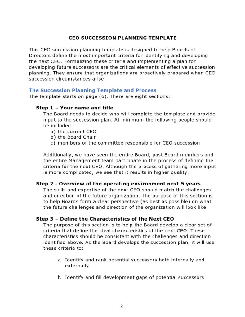 37 Effective Succession Planning Templates (Excel, Word, PDF)