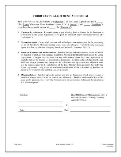 26 Third Party Financing Addendum Examples ᐅ TemplateLab