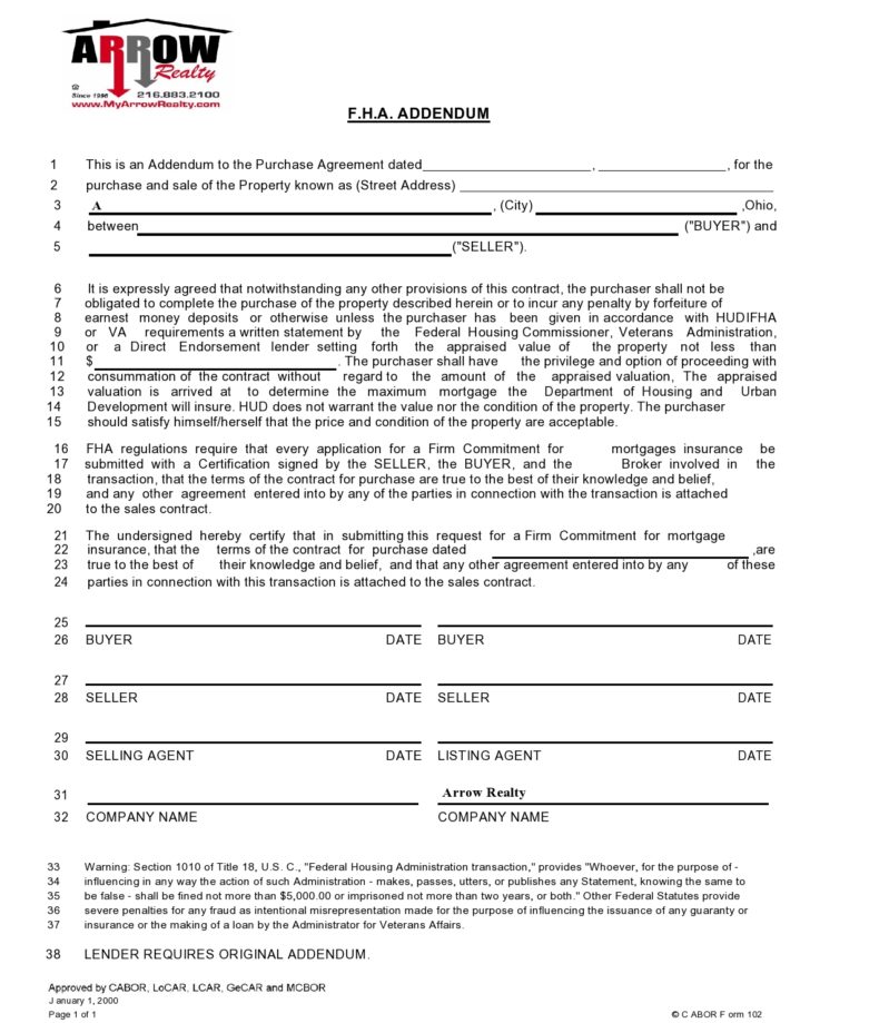 26 Third Party Financing Addendum Examples ᐅ TemplateLab