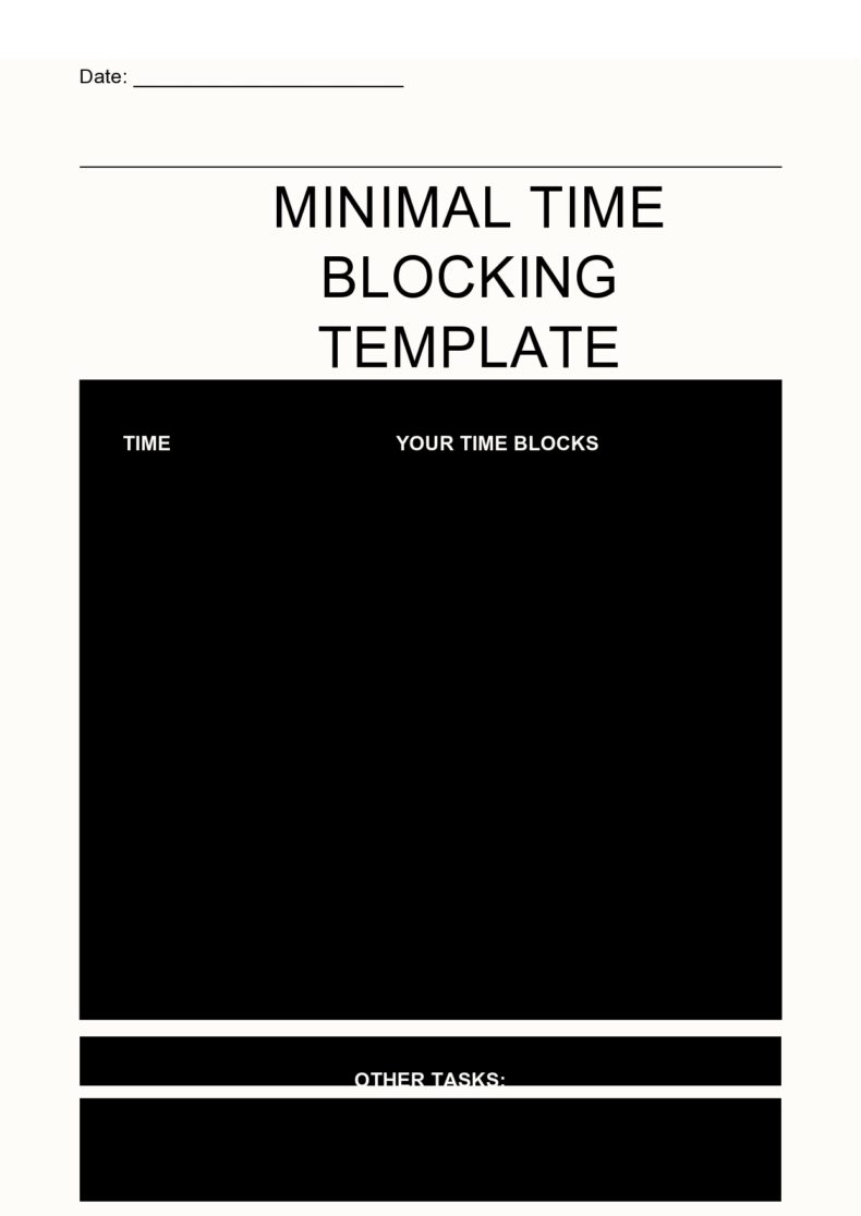 37 Printable Time Blocking Templates [Weekly, Daily, Monthly]