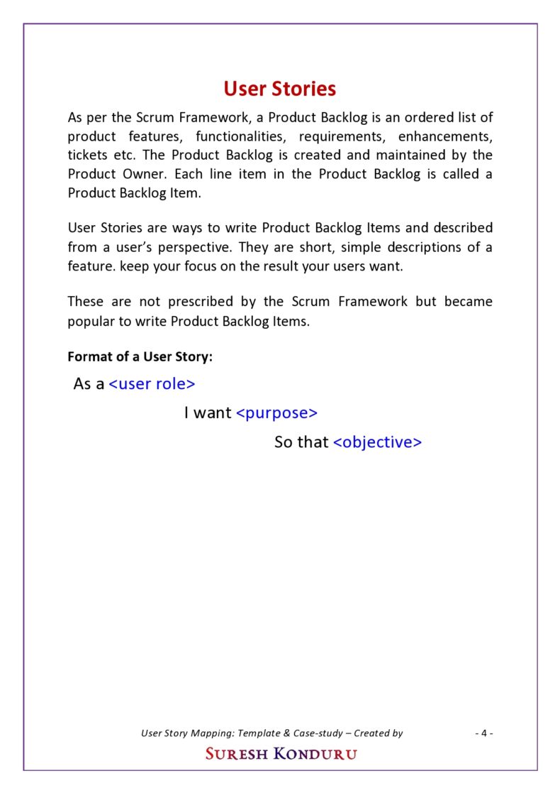 39 Agile User Story Templates (Word & Excel) ᐅ TemplateLab