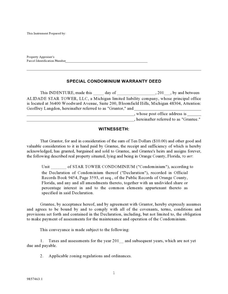 38 Warranty Deed Templates & Forms (General, Special)