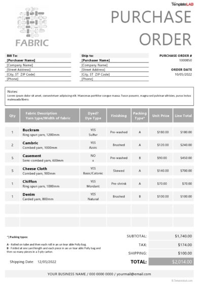 18 Free Purchase Order Templates [in Word, Excel, PDF]